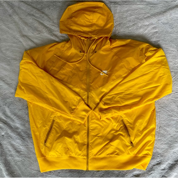 Nike | Jackets & Coats | Nike Hooded Windbreaker Yellow | Poshmark